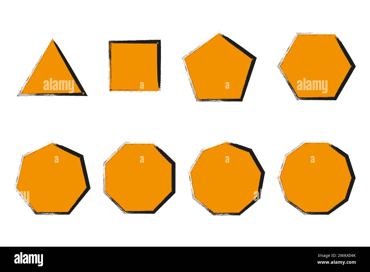 Enso zen stroke polygons japanese brush symbol vector illustration ...