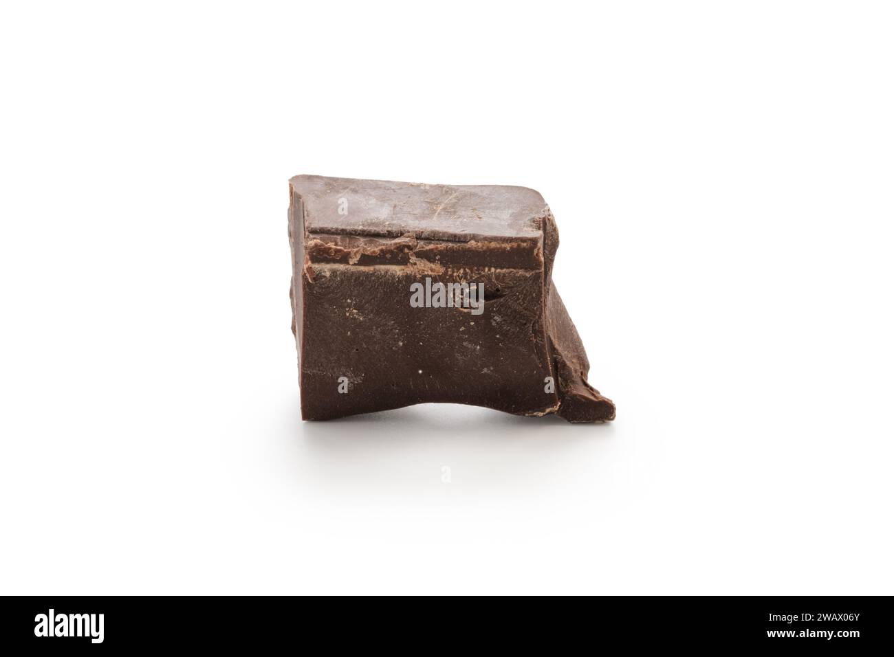 Single piece of fine dark chocolate isolated on white background Stock ...