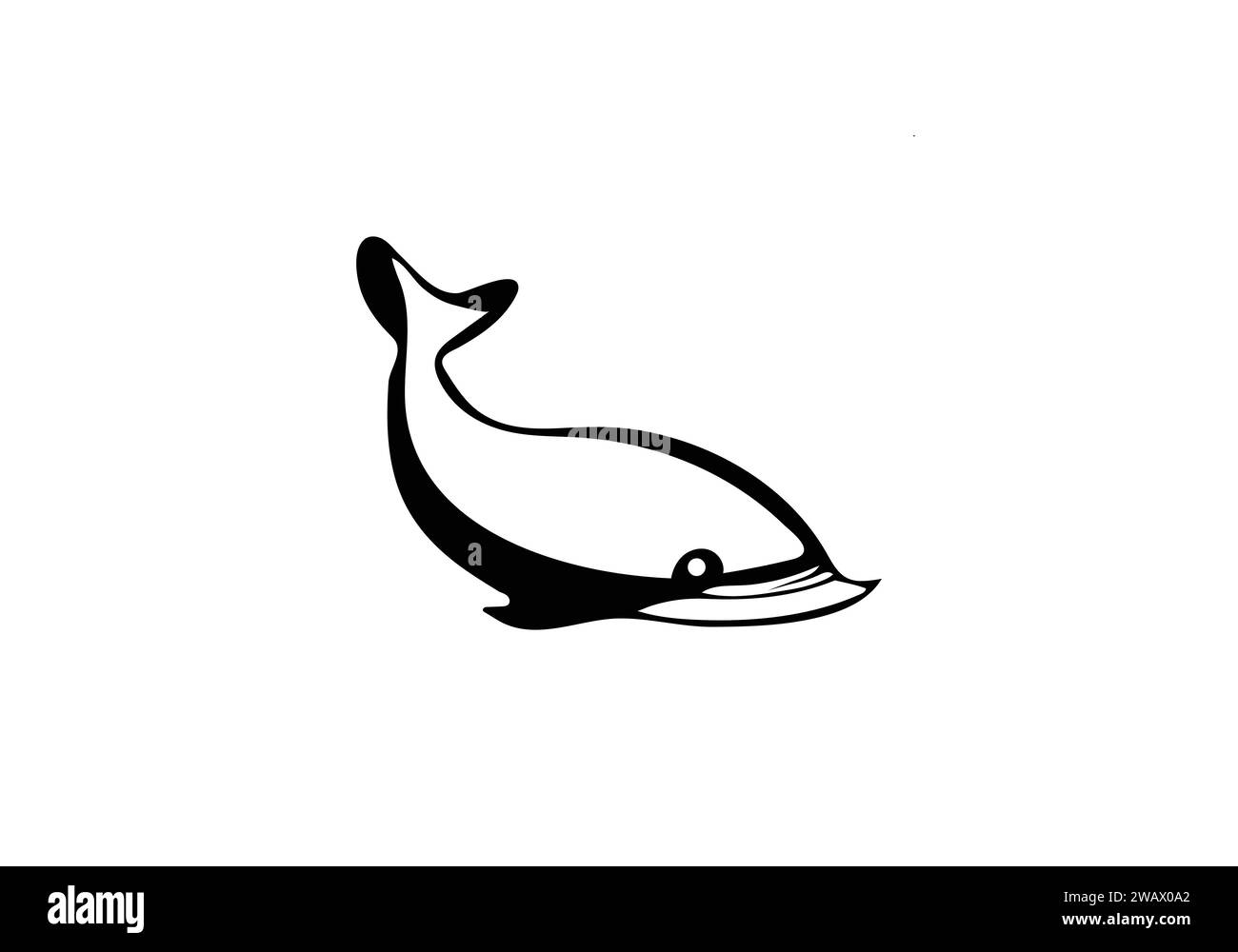 Blue Whale minimal style illustration design Stock Vector Image & Art ...