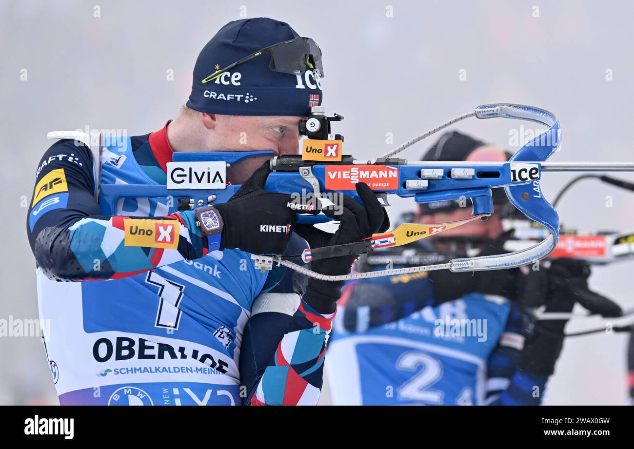 Oberhof, Germany. 07th Jan, 2024. Biathlon: World Cup, relay 4 x 7.5 km ...