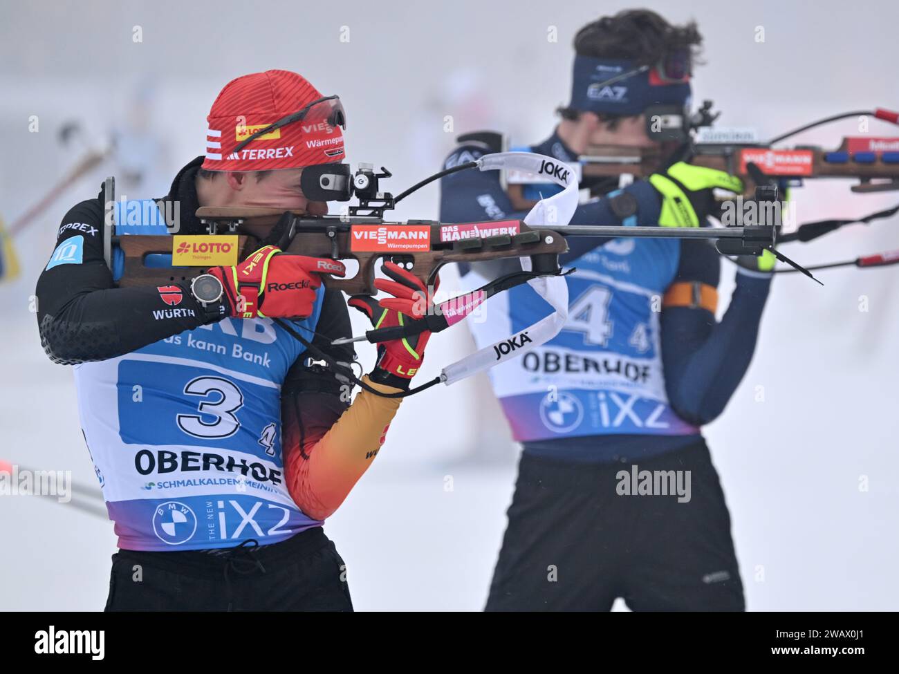 Oberhof, Germany. 07th Jan, 2024. Biathlon: World Cup, 4 x 7.5 km relay ...
