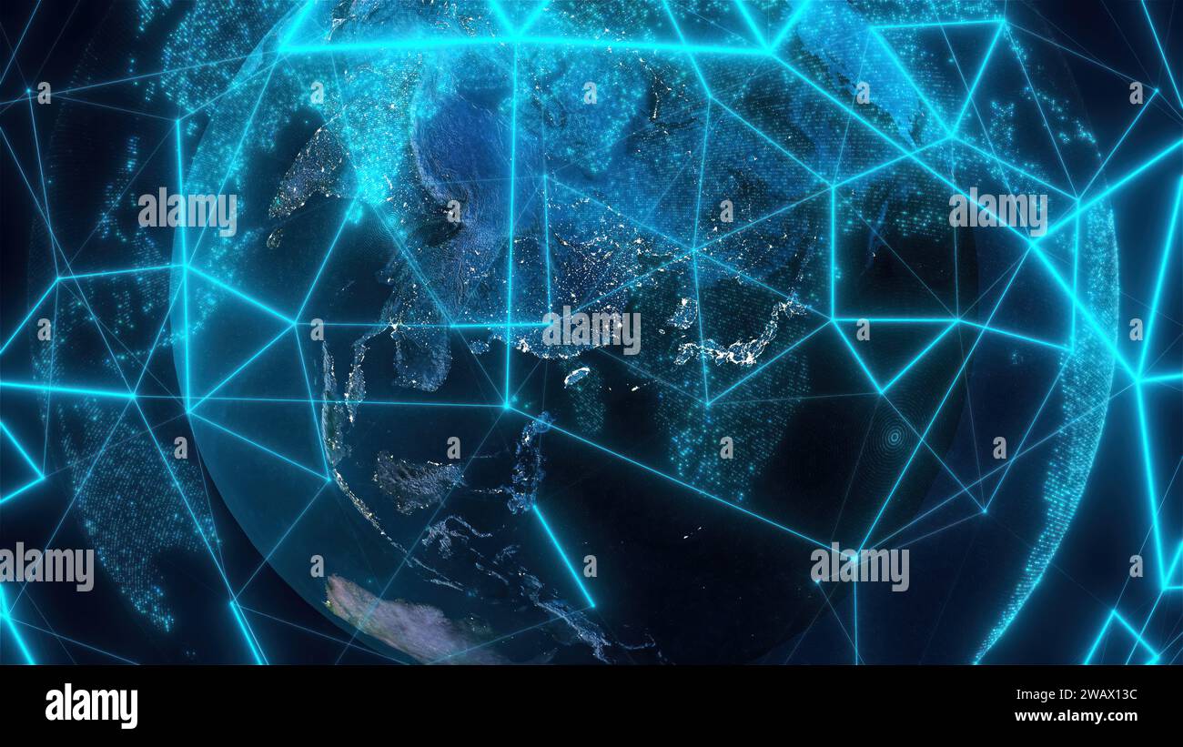 Abstract digital Earth. Computer generated render Stock Photo - Alamy