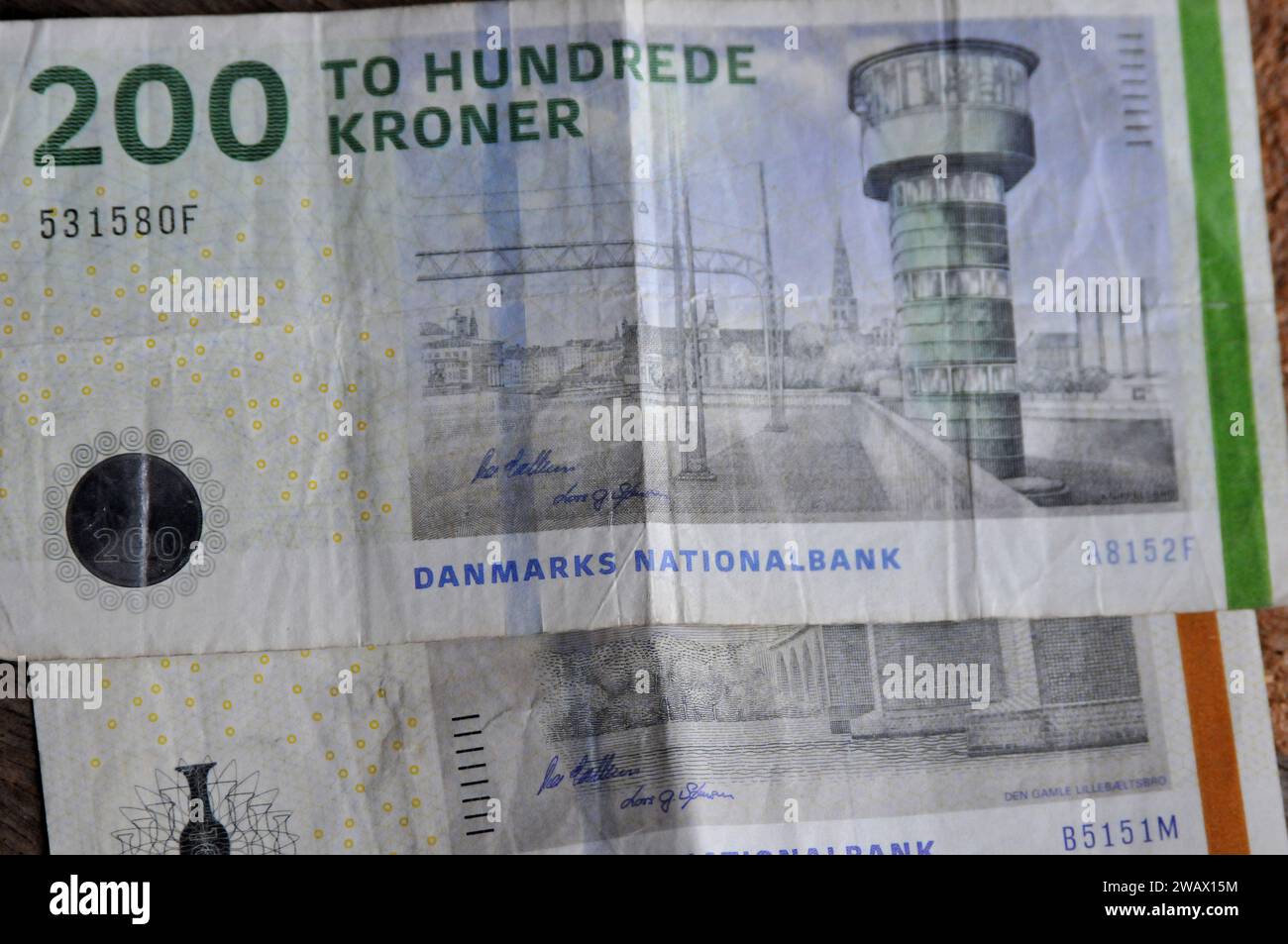 Copenhagen, Denmark /07 January 2024/. Danish kronercurrency noteS in ...