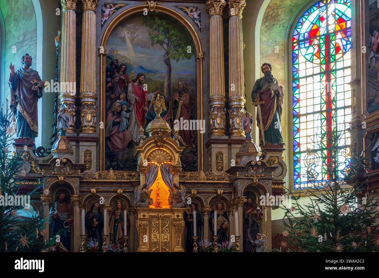 Reichenthal: altar in church Reichenthal in Mühlviertel, Oberösterreich ...