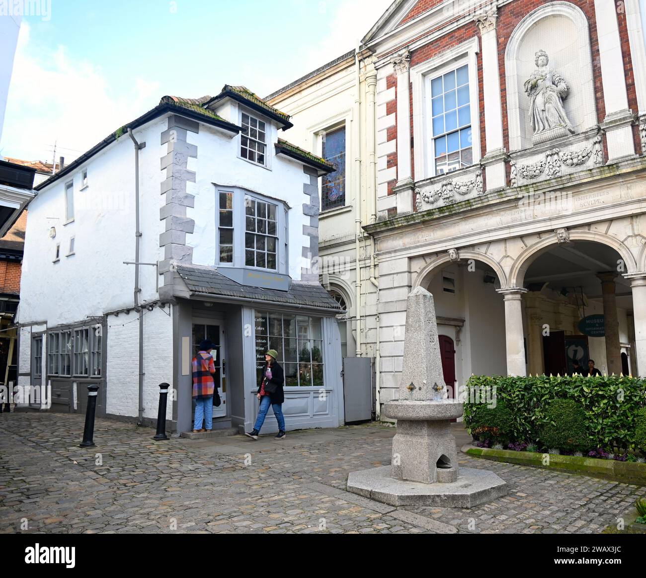 The Crooked House of Windsor, also known as the Market Cross House, is ...