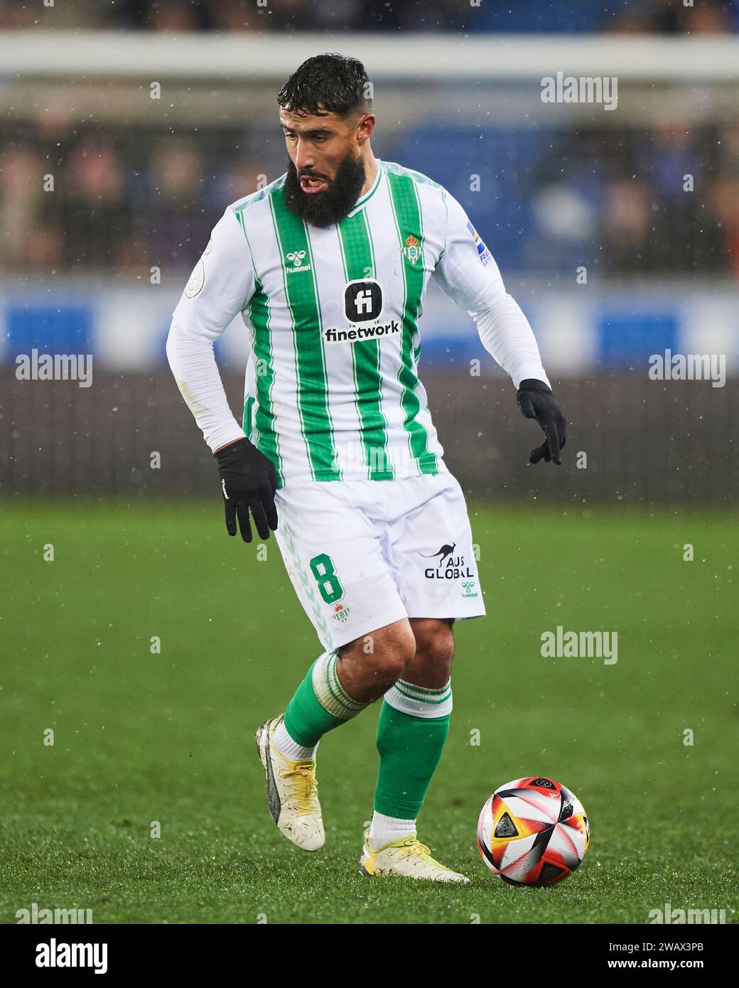 Vitoria, Spain. January 06, 2024. Nabil Fekir of Real Betis in action ...