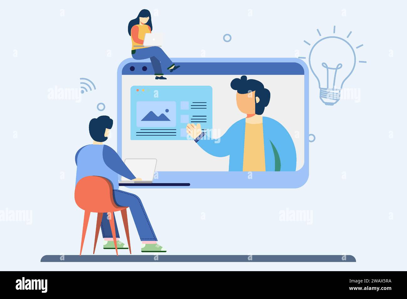 Educational web seminar concept design Stock Vector Image & Art - Alamy