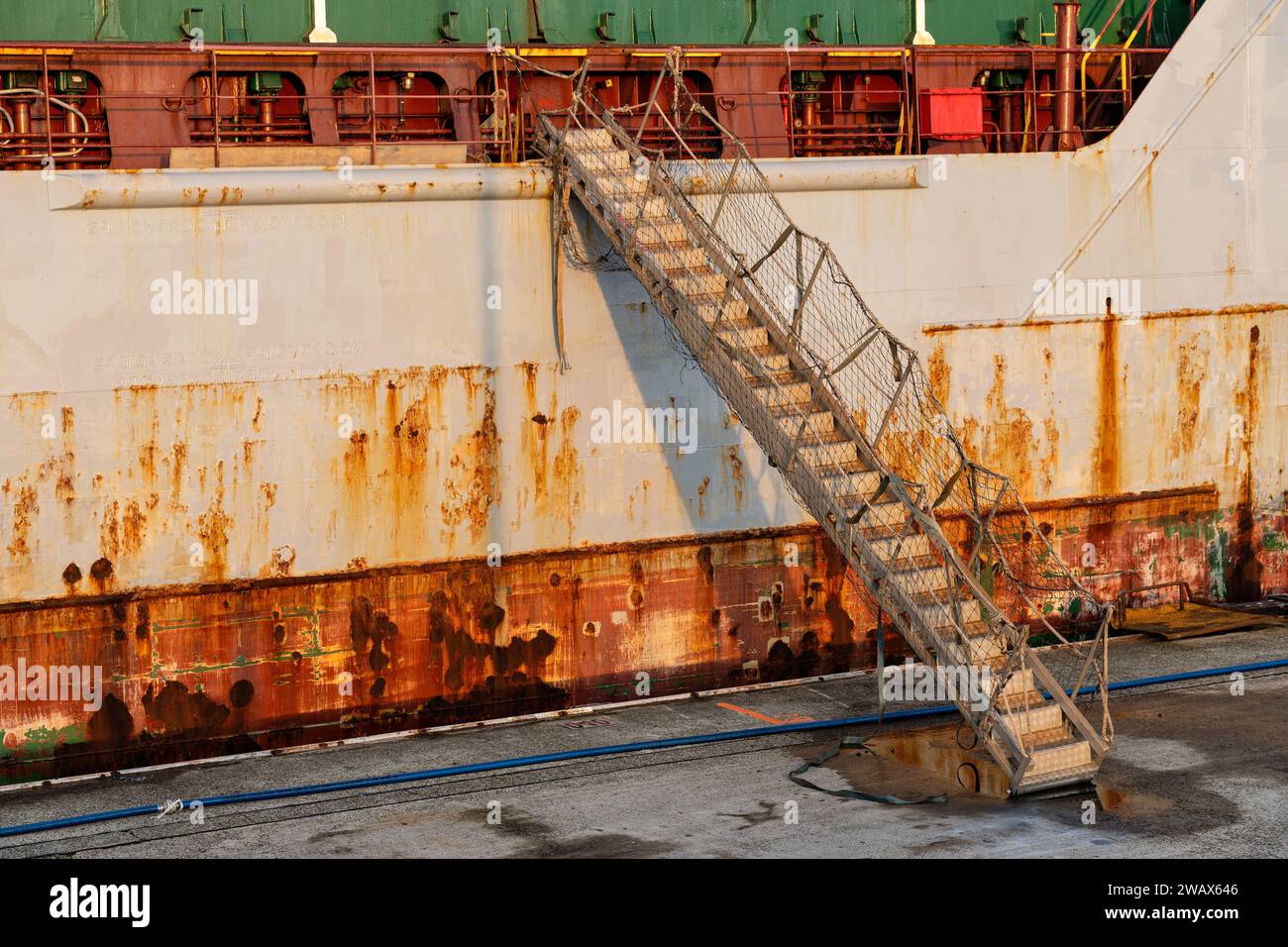 gangway between quay and ship Stock Photo - Alamy