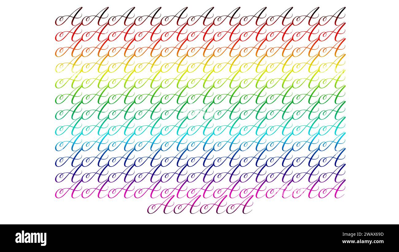 a to z handwriting lettering latin alphabet letters. Vector ...