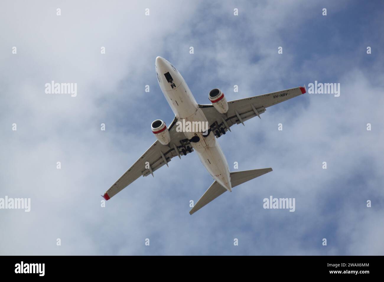 A picture of an aircraft getting ready for landing in Perth, Western ...