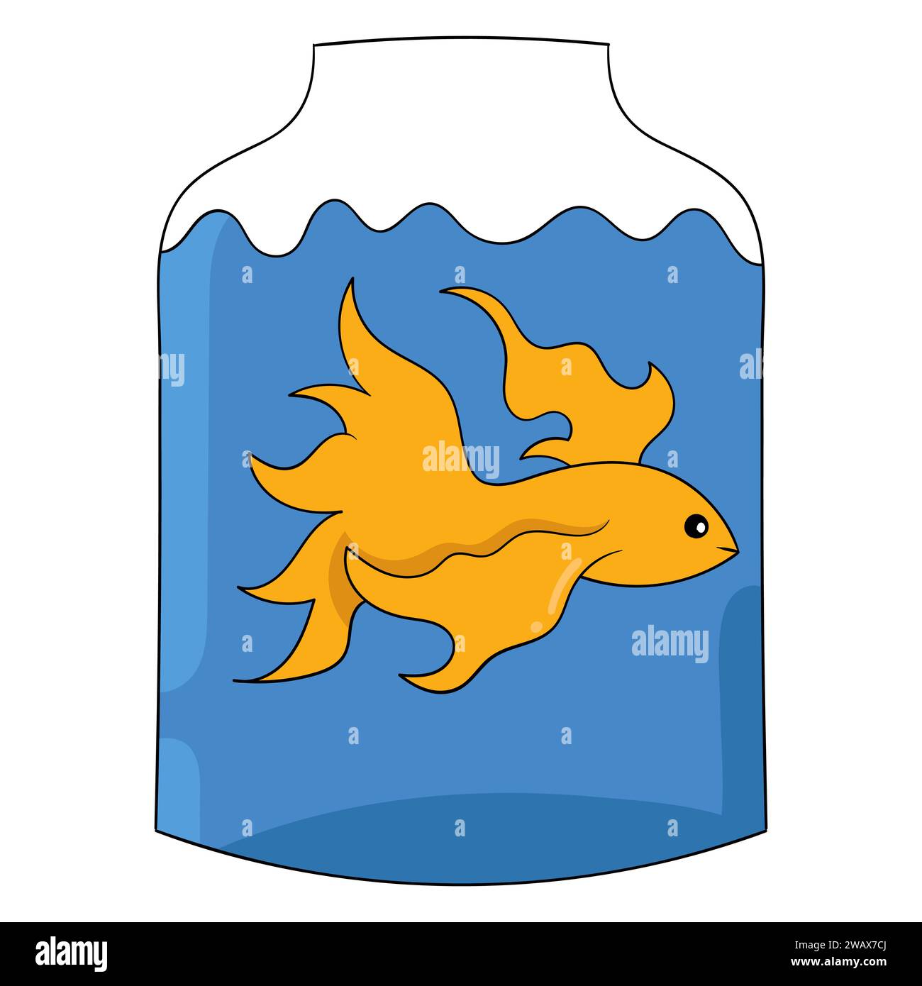 Fish in a jar Stock Vector Images - Alamy