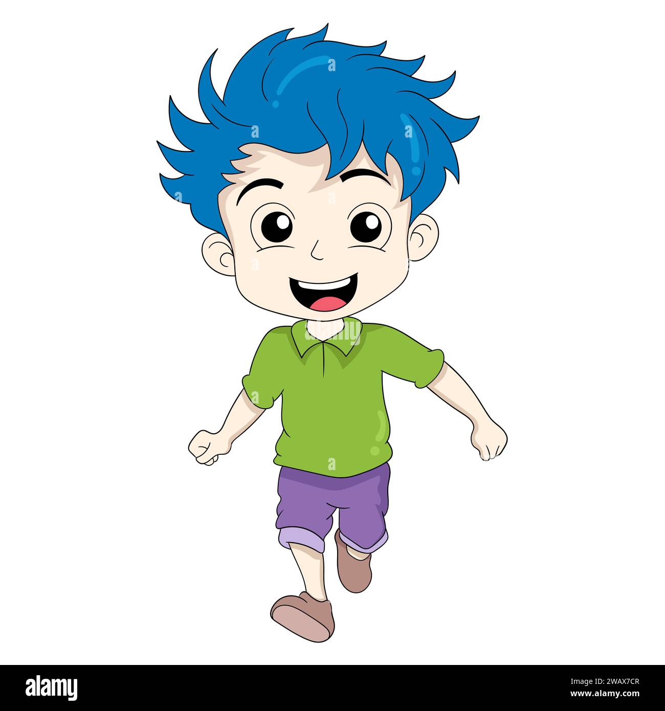 vector design illustration art handsome boy happy face Stock Vector ...