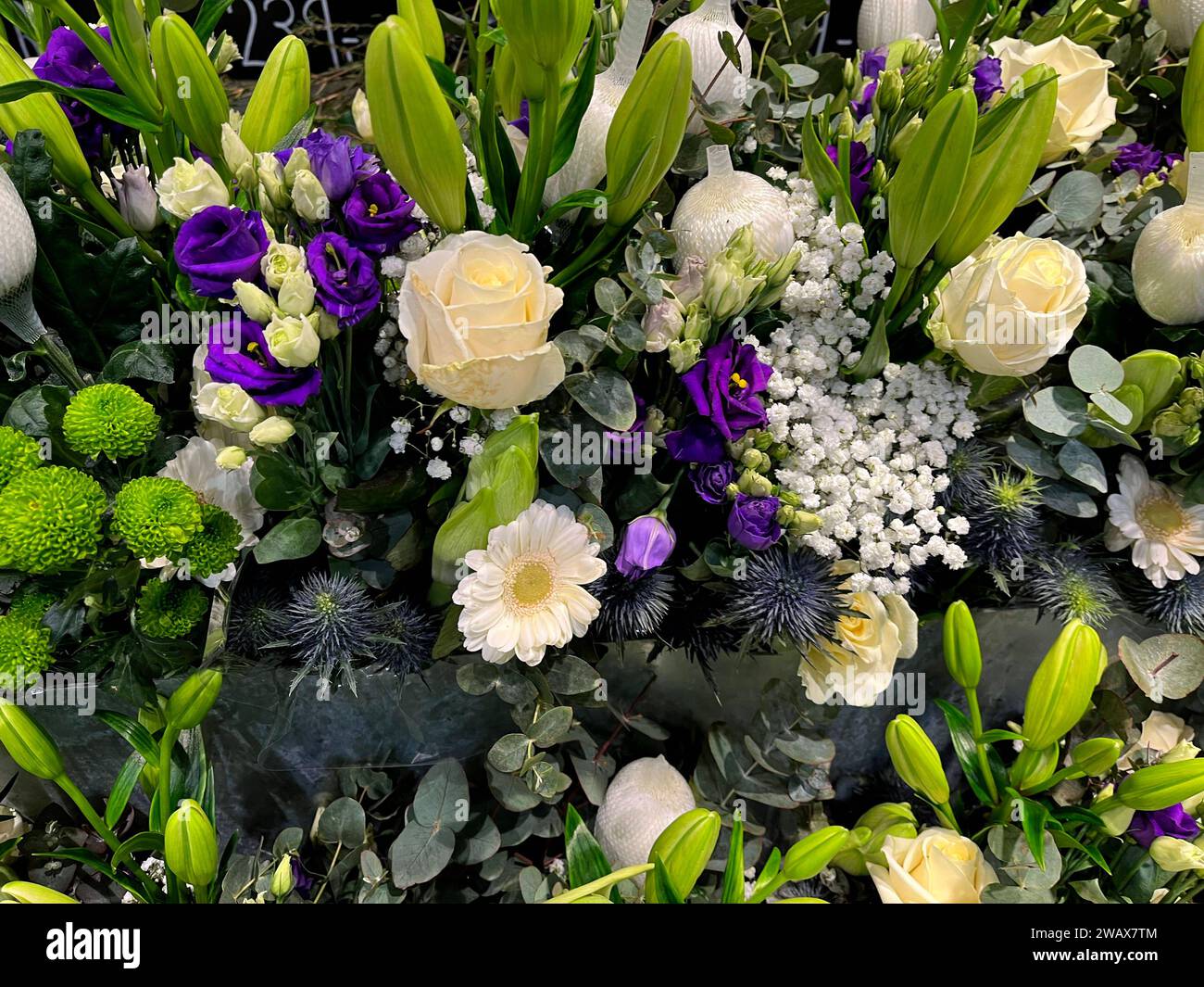 Copenhagen, Denmark /29-December 2023/Flower bouquets on sale in flower ...