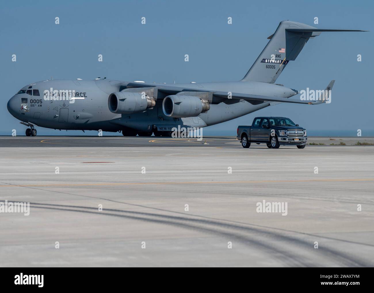 A C-17 Globemaster III lands at an undisclosed location in the U.S ...