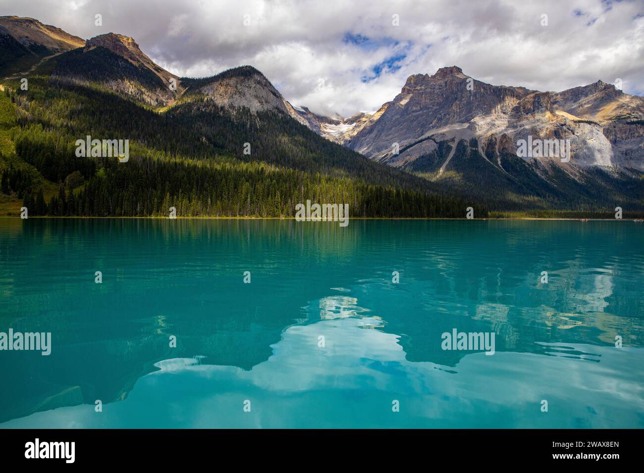 A scenic view of Emerald Lake in Yoho National Park, Canada Stock Photo ...