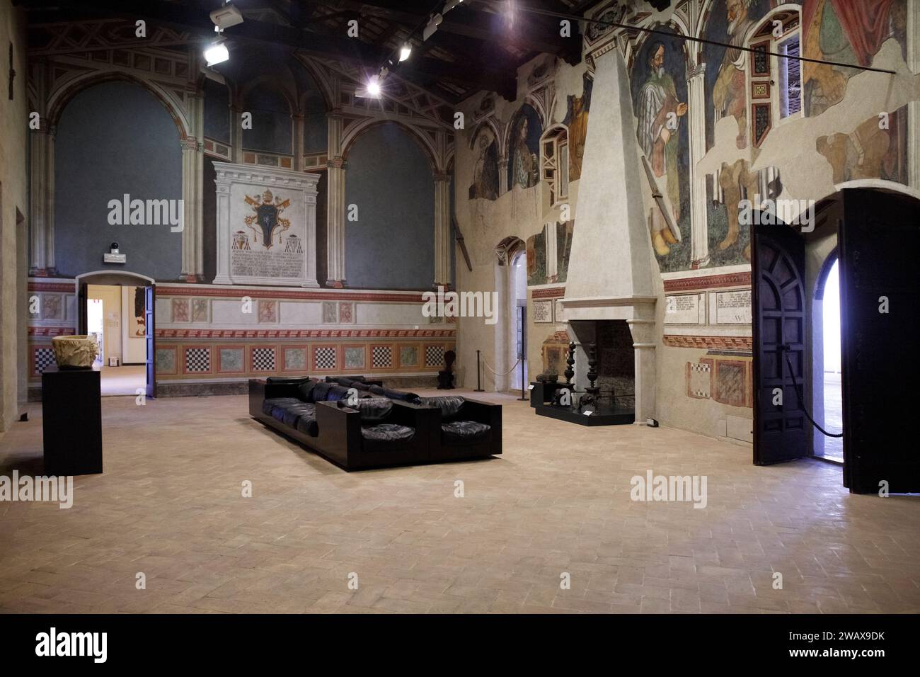 Italy Umbria Foligno: Palazzo Trinci. Home to an art gallery and ...