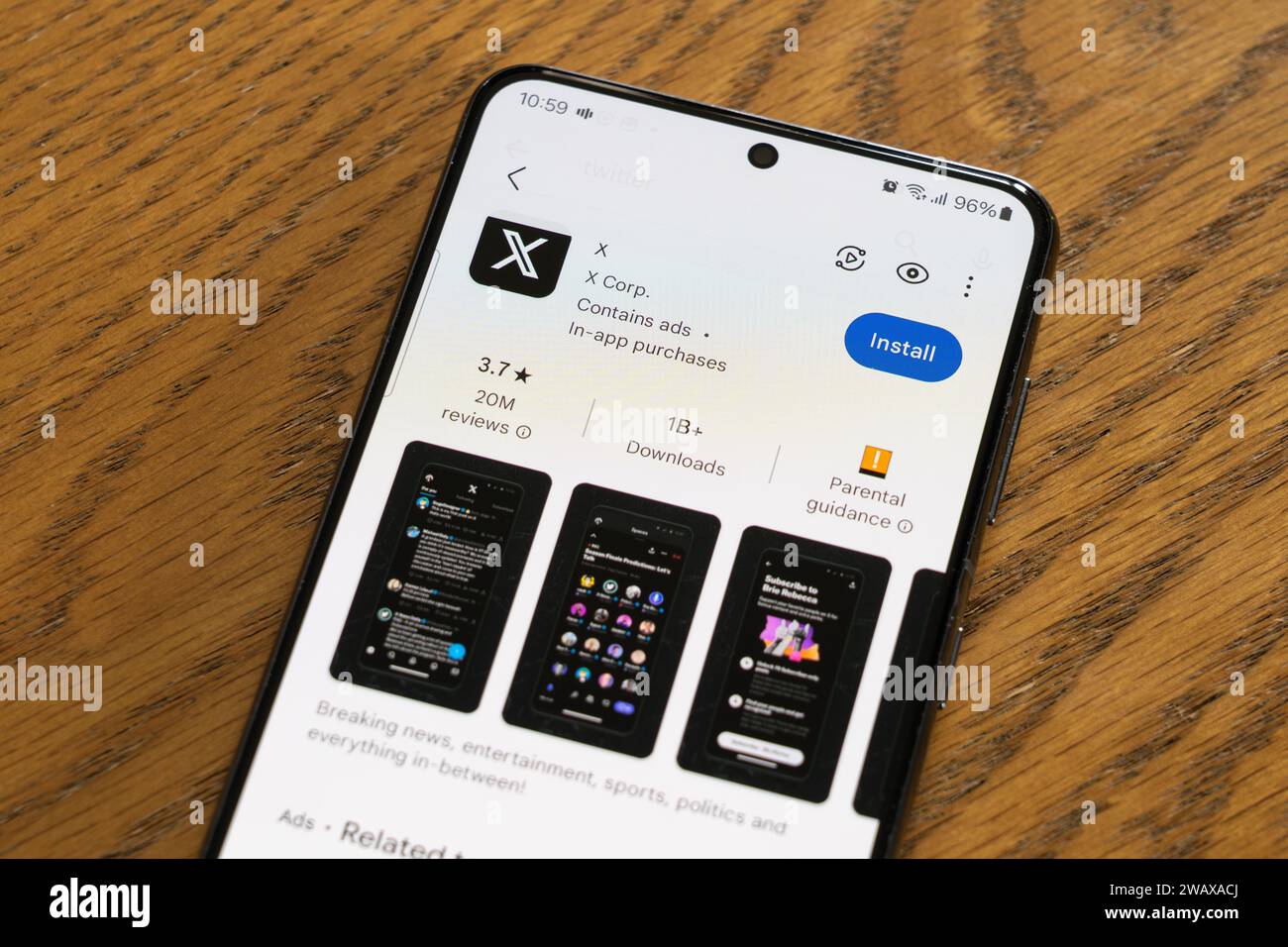 Twitter x logo hi-res stock photography and images - Alamy