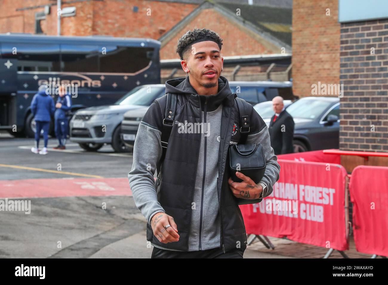 Jordan Lawrence-Gabriel of Blackpool arrives ahead of the Emirates FA ...