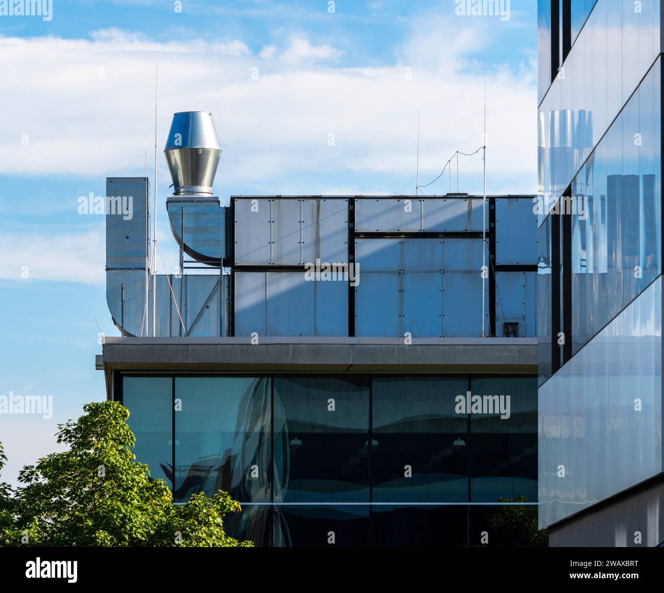 Aluminium Chimney, Industrial Building, Berlin, Germany Stock Photo - Alamy