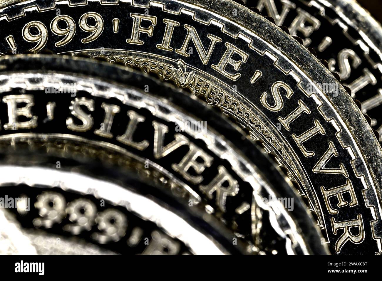 Silver bullion coins Stock Photo - Alamy