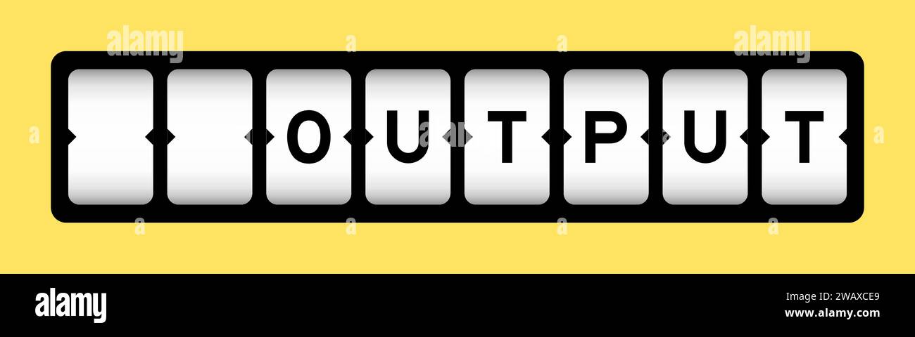 Black color in word output on slot banner with yellow color background ...