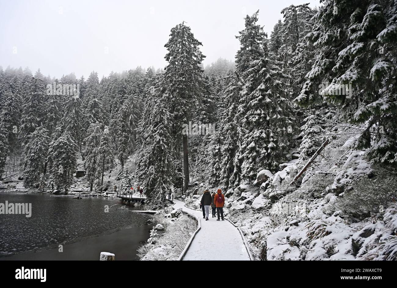 Seebach, Germany. 07th Jan, 2024. At Mummelsee in the Black Forest ...