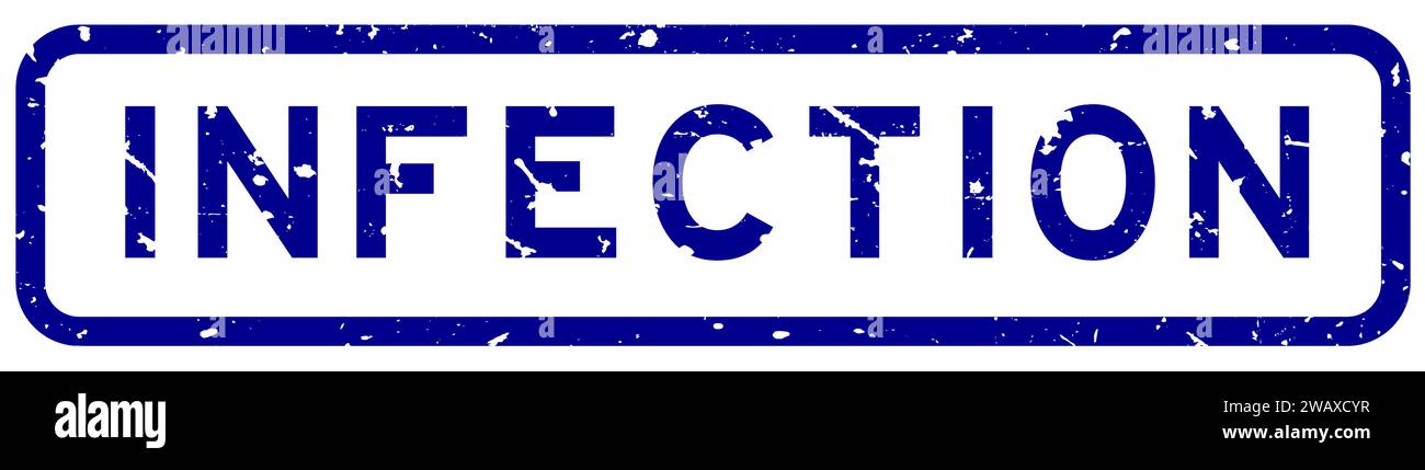 Grunge blue infection word square rubber seal stamp on white background Stock Vector Image & Art ...