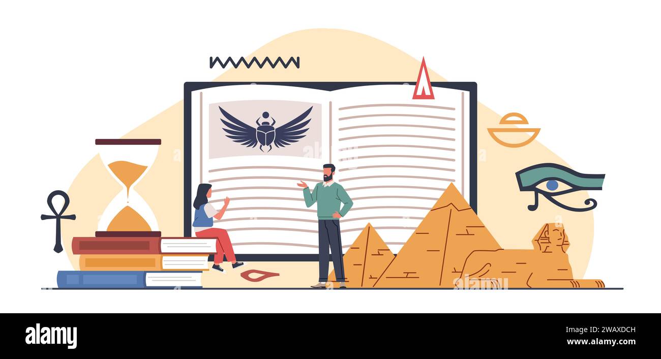 History lesson. Teacher tells student about ancient egypt, civilization ...