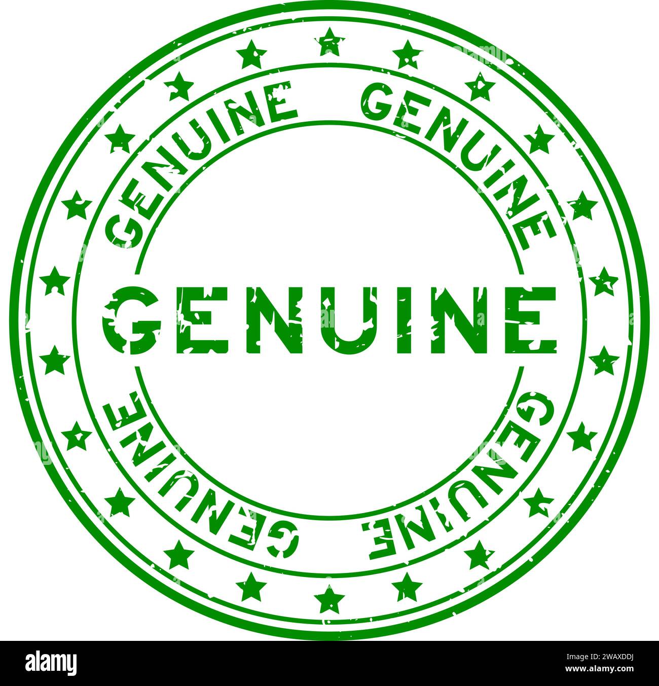 Grunge green genuine word round rubber seal stamp on white background Stock Vector Image & Art ...