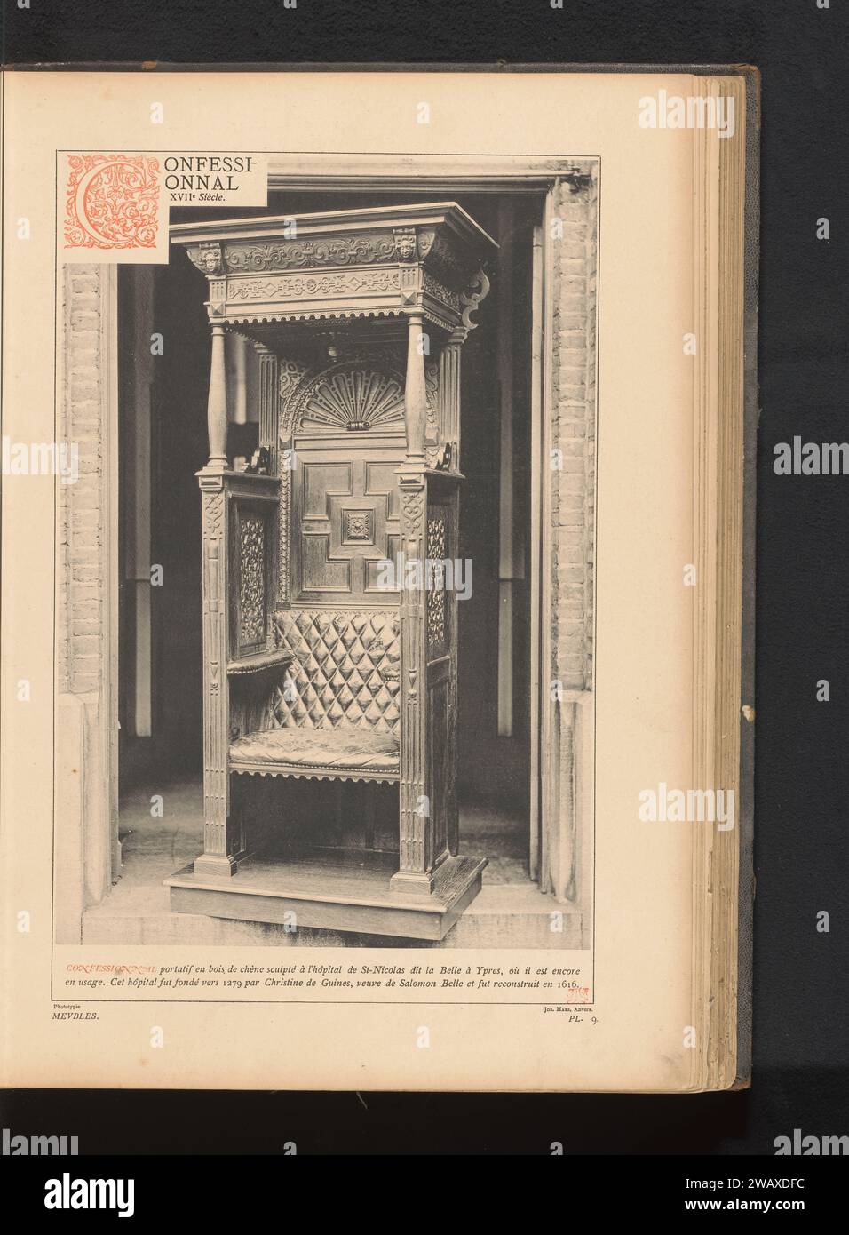 Oak confessional, anonymous, c. 1881 - in or before 1889 ...