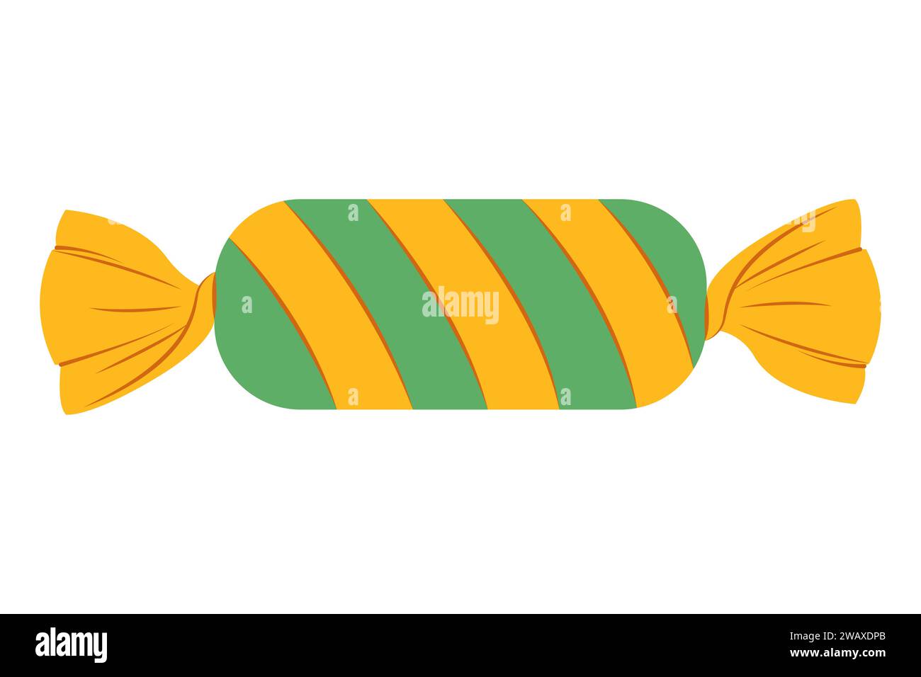 Cartoon wrapped candy. Caramel bonbon sweet lollipops chocolate and ...