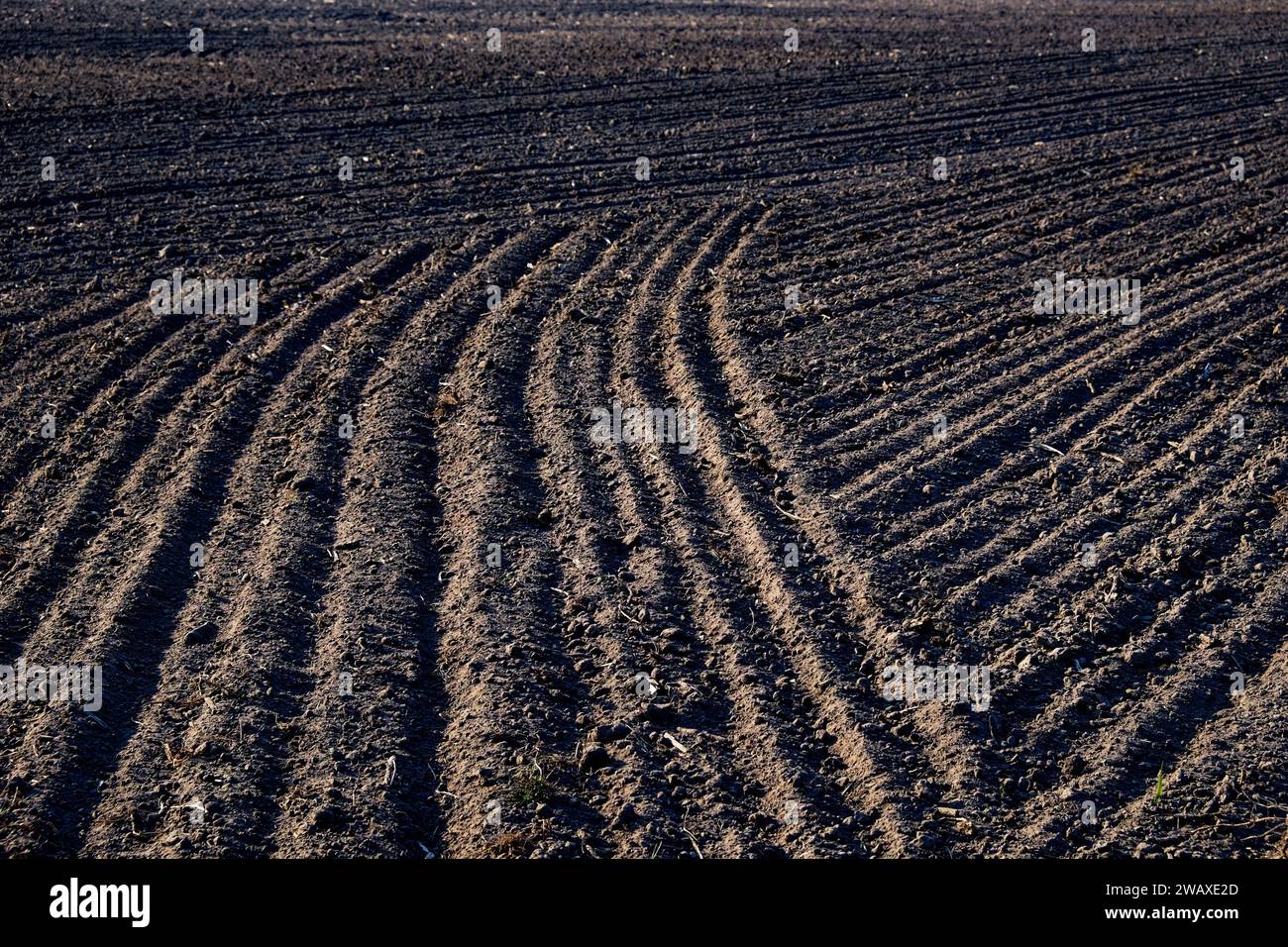 Furrows soil hi-res stock photography and images - Alamy