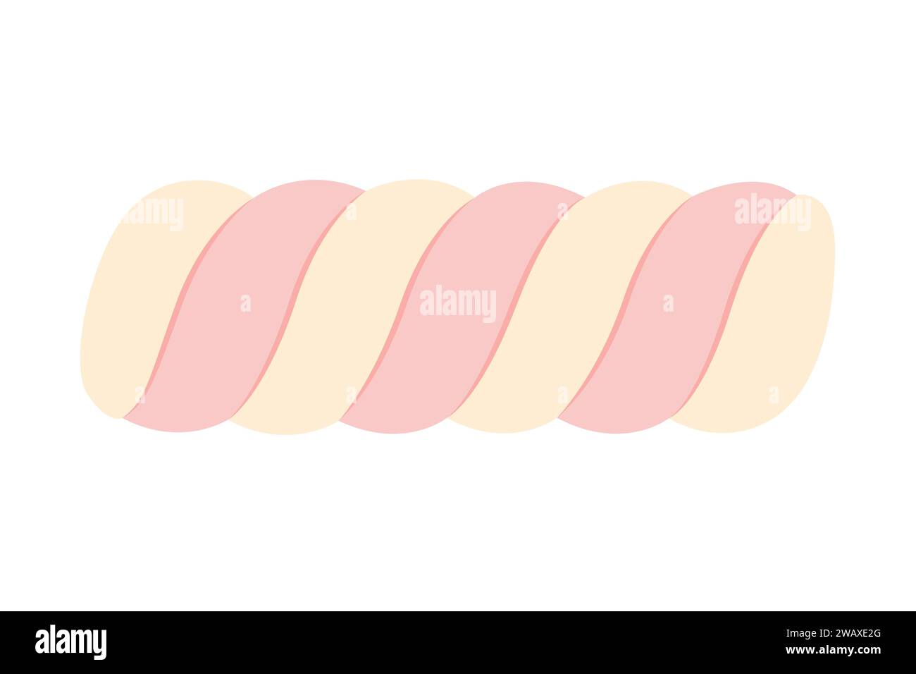 Twist Marshmallows with Pastel Color white and pink marshmallow ...