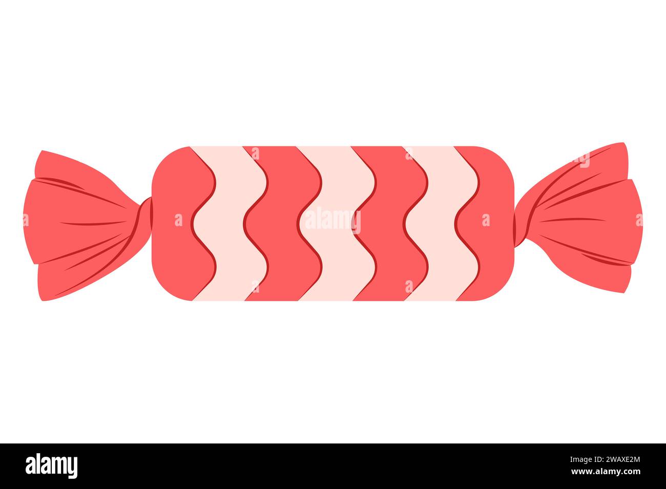 Cartoon wrapped candy. Caramel bonbon sweet lollipops chocolate and ...