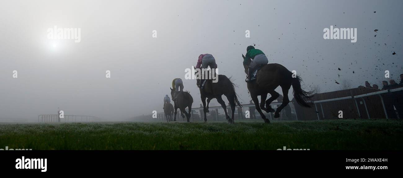 A general view of runners and riders in action as they compete in The ...
