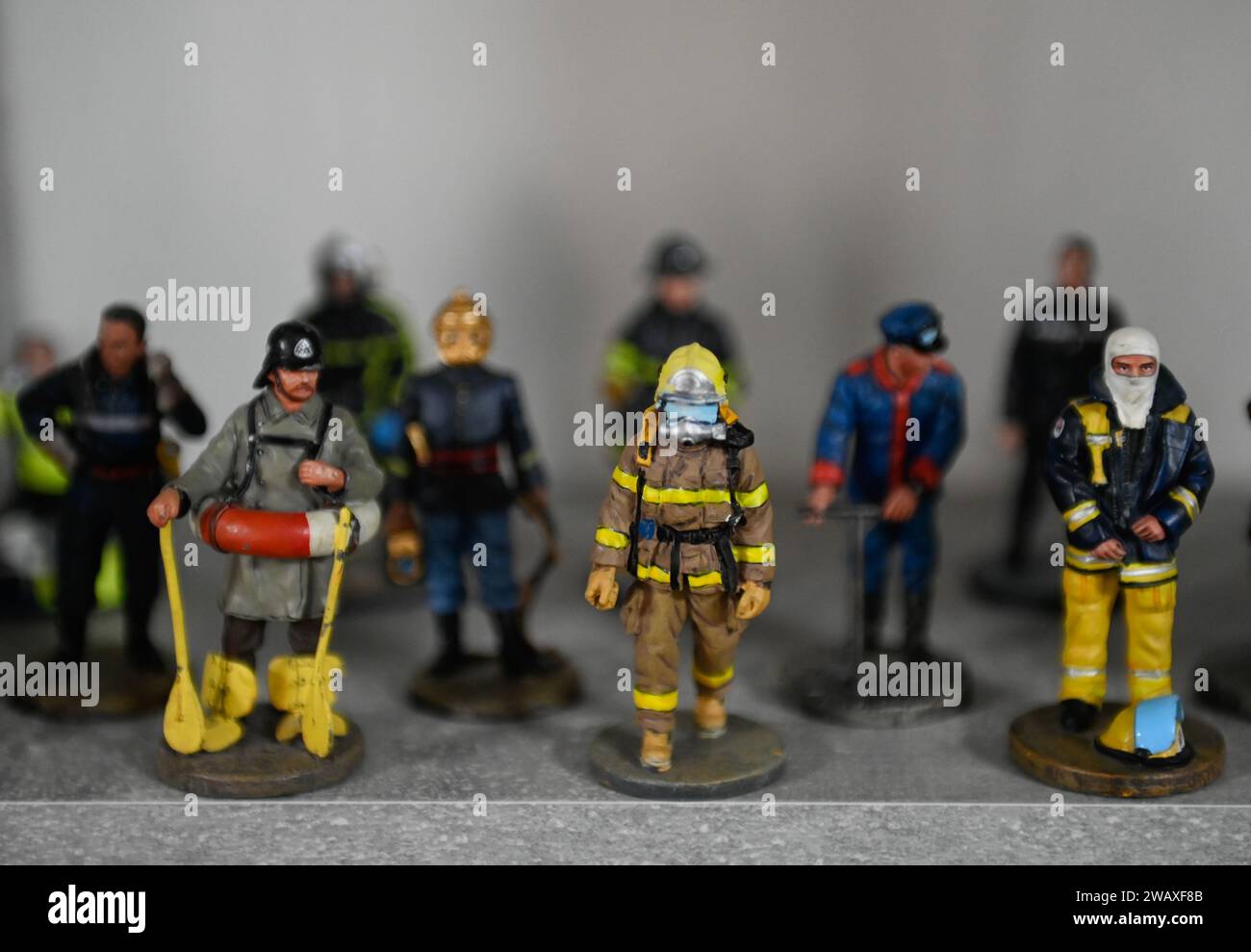 Luhacovice, Czech Republic. 07th Jan, 2024. A private fire brigade ...