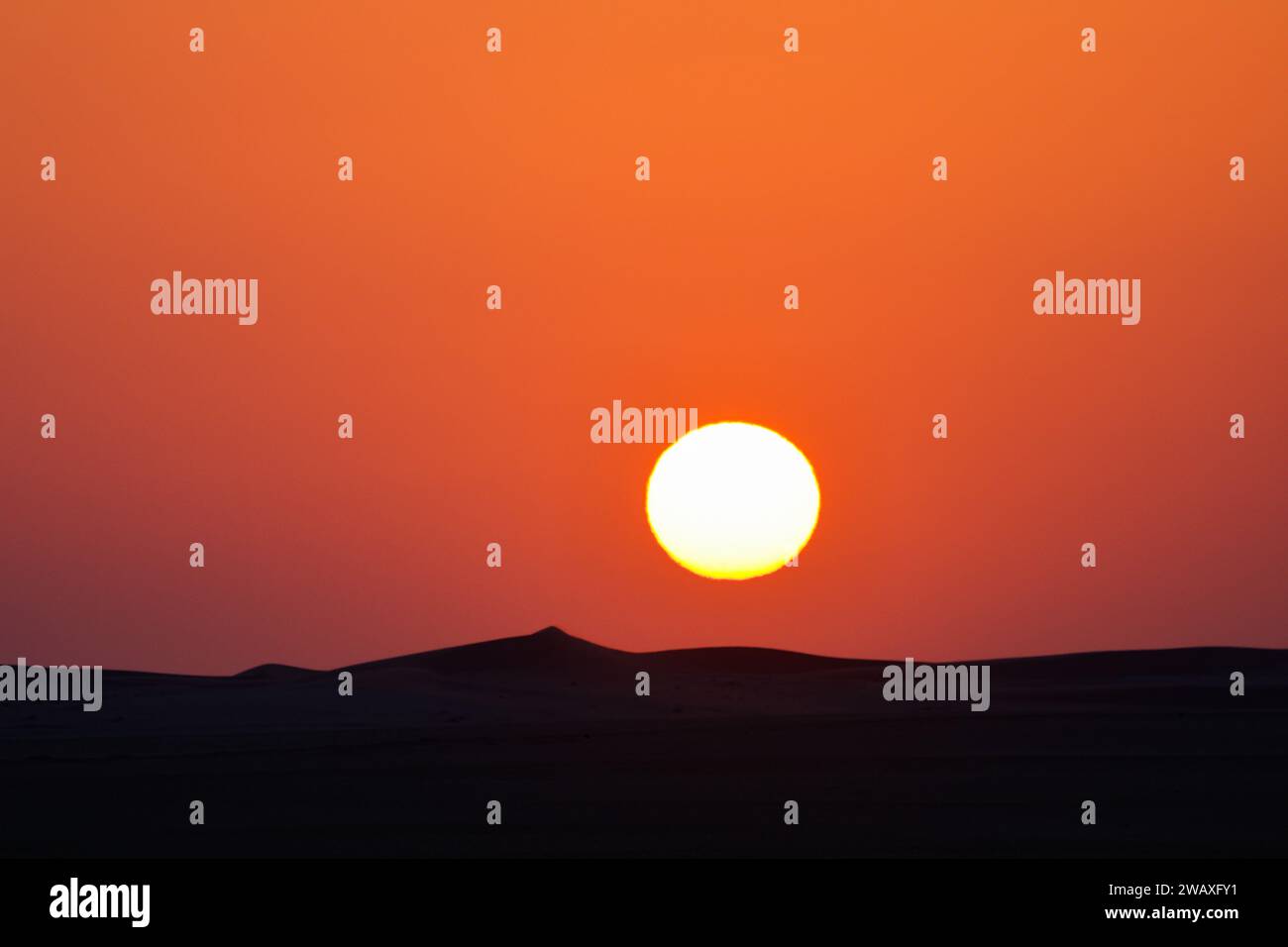 sunrise during the Stage 2 of the Dakar 2024 on January 7, 2024 between ...
