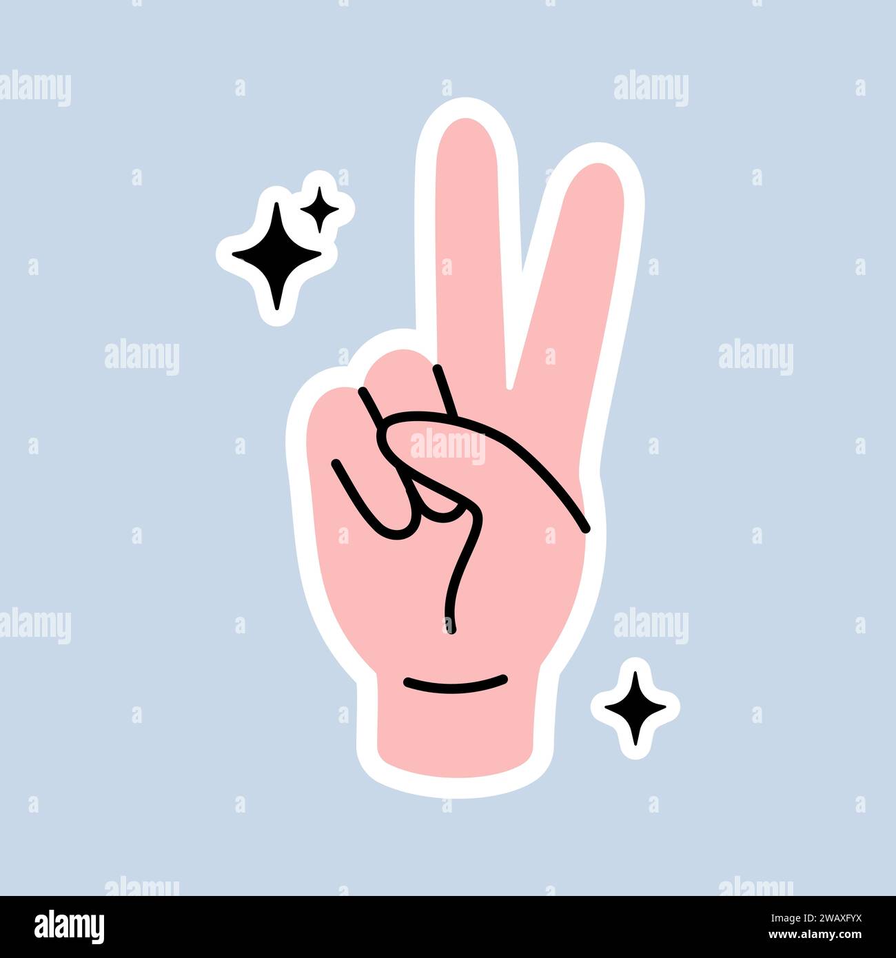 Human hand showing peace, victory gesture. Peace hand gesture sign ...