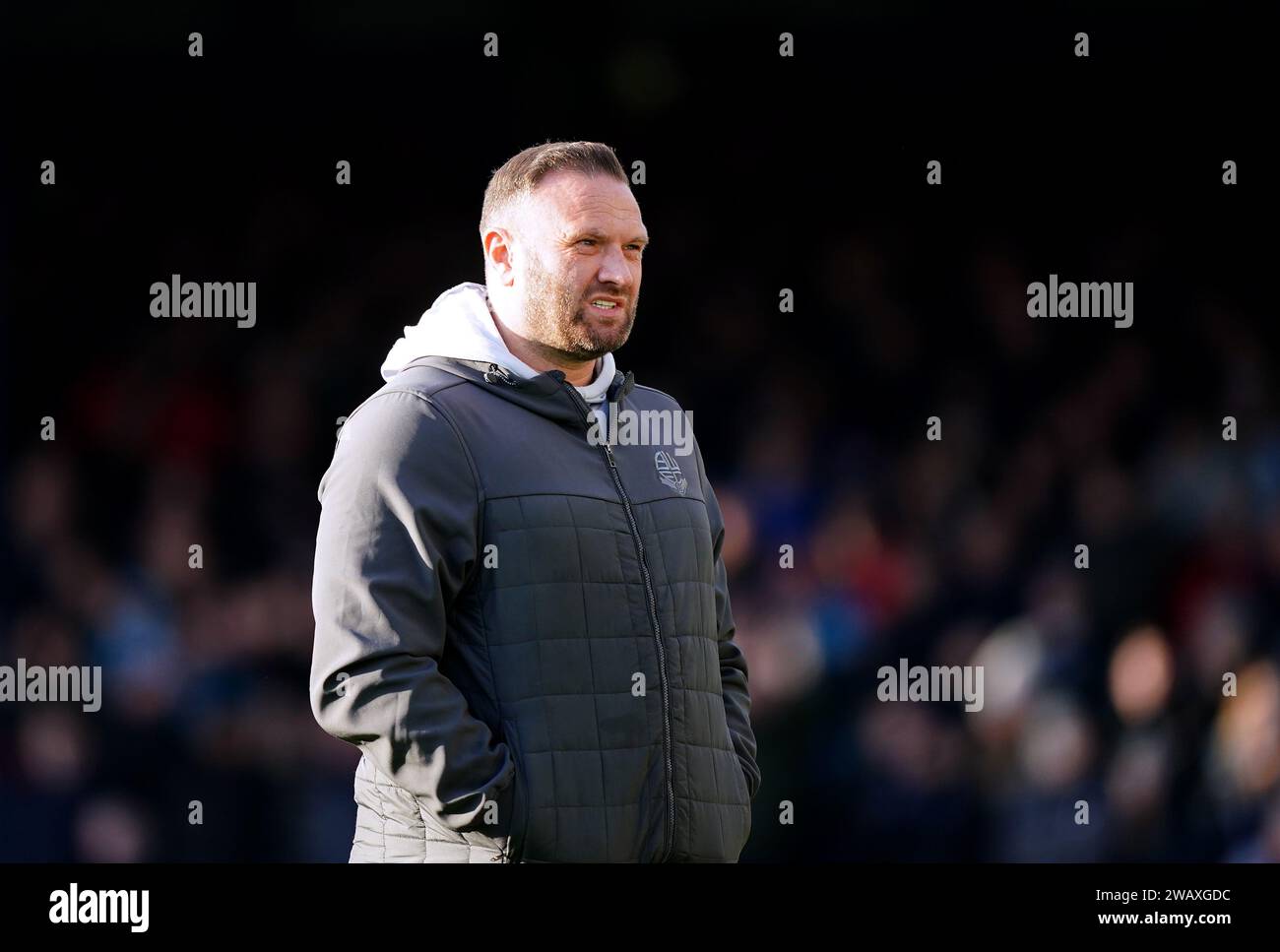 Bolton Wanderers manager Ian Evatt ahead of the Emirates FA Cup Third ...