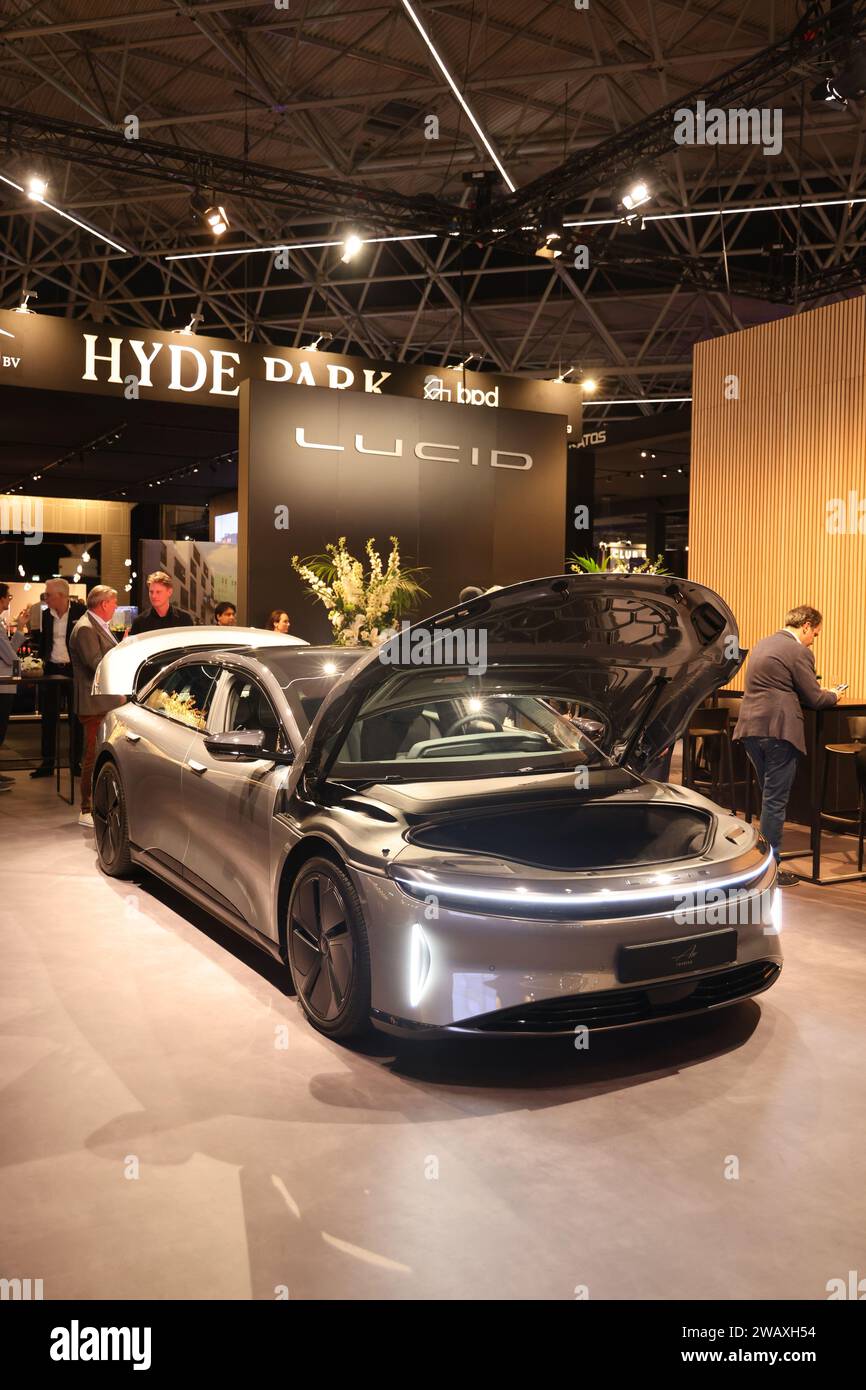The Lucid Air Grand Touring (an electric car) by Lucid Motors as shown ...