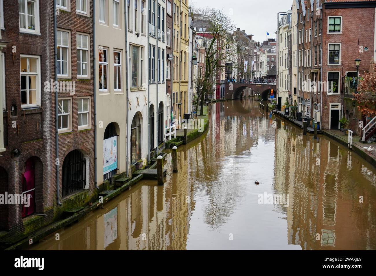 Utrecht, Nederlands - December 27, 2023: View to old city in the ...