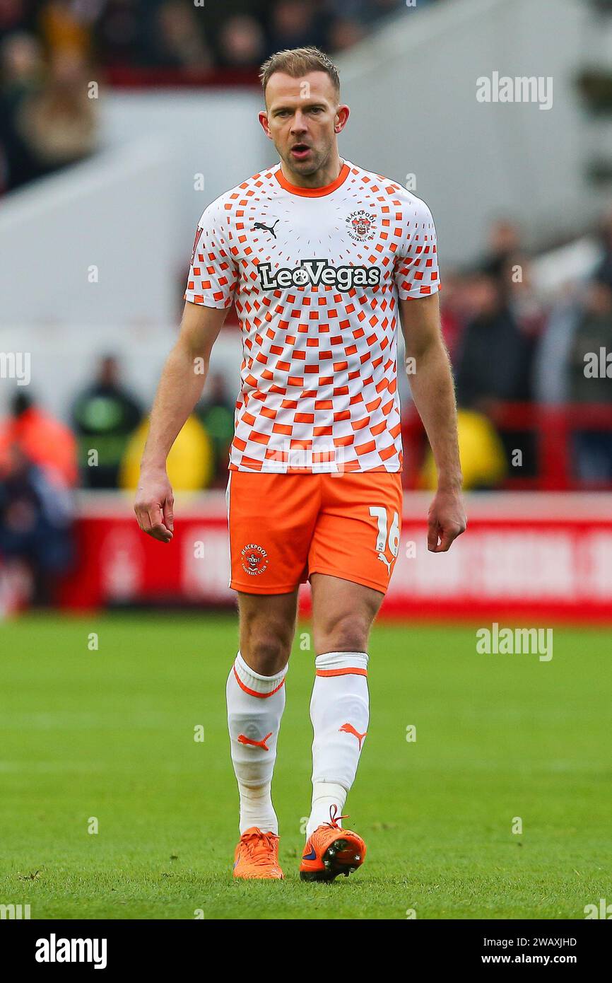 Jordan Rhodes of Blackpool during the Emirates FA Cup Third Round match ...