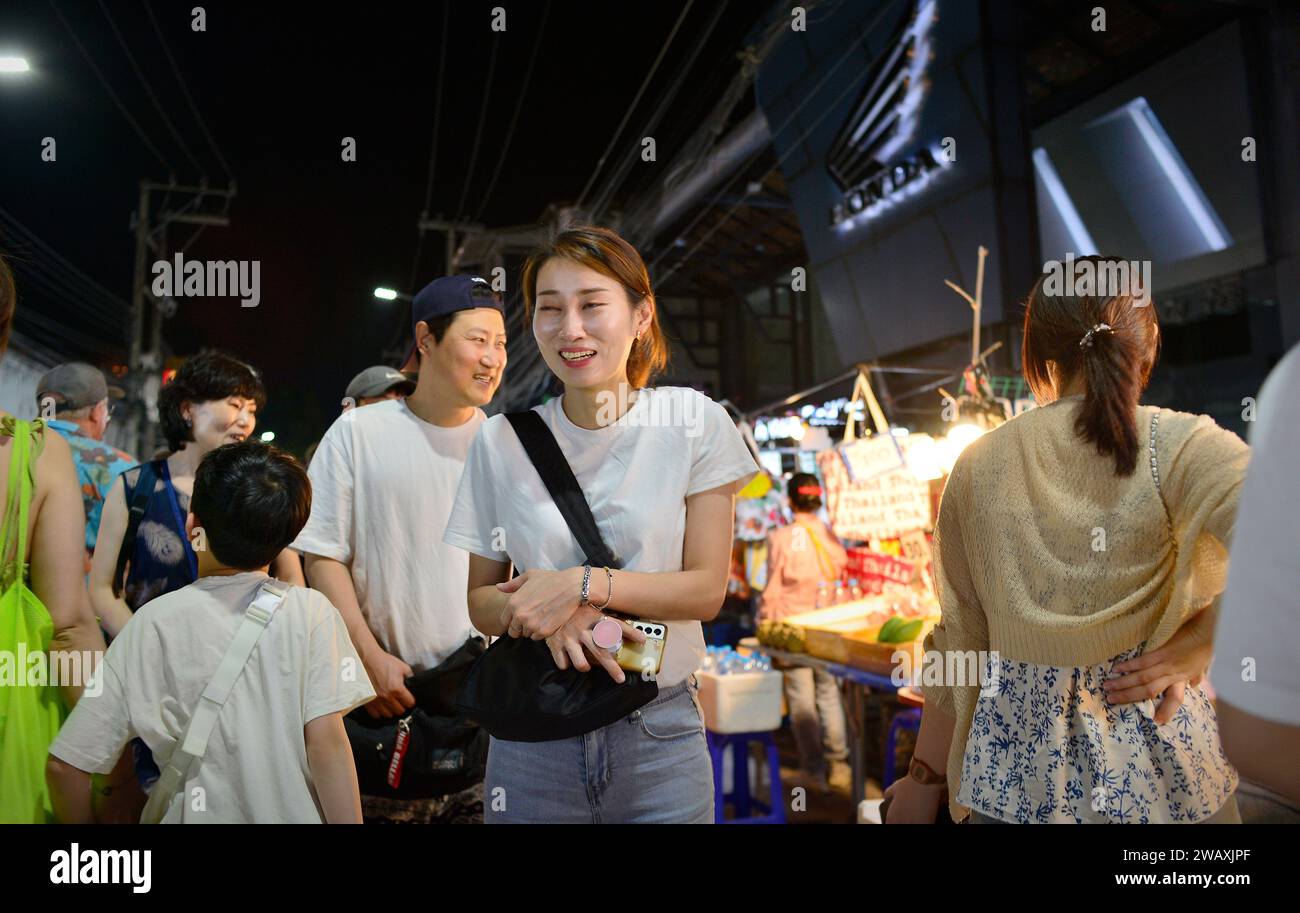 Sunday Night Walking Street Market Chiang Mai Thailand Stock Photo - Alamy