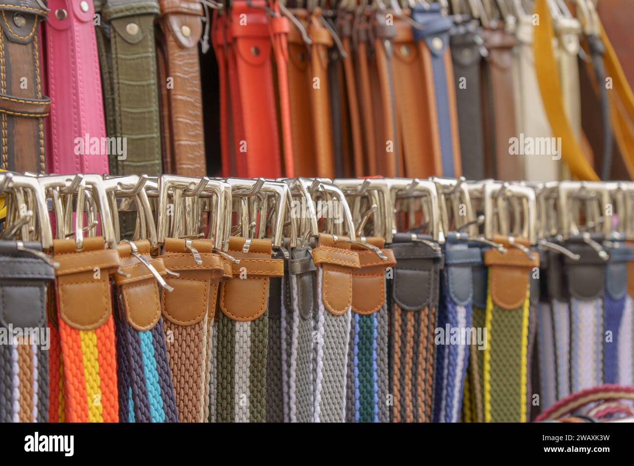 Hanging belts hi-res stock photography and images - Alamy