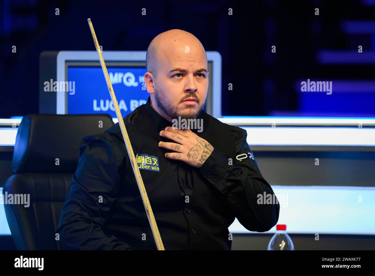 LONDON, UNITED KINGDOM. 07th Jan, 2024. Luca Brecel during the 2024 MrQ ...