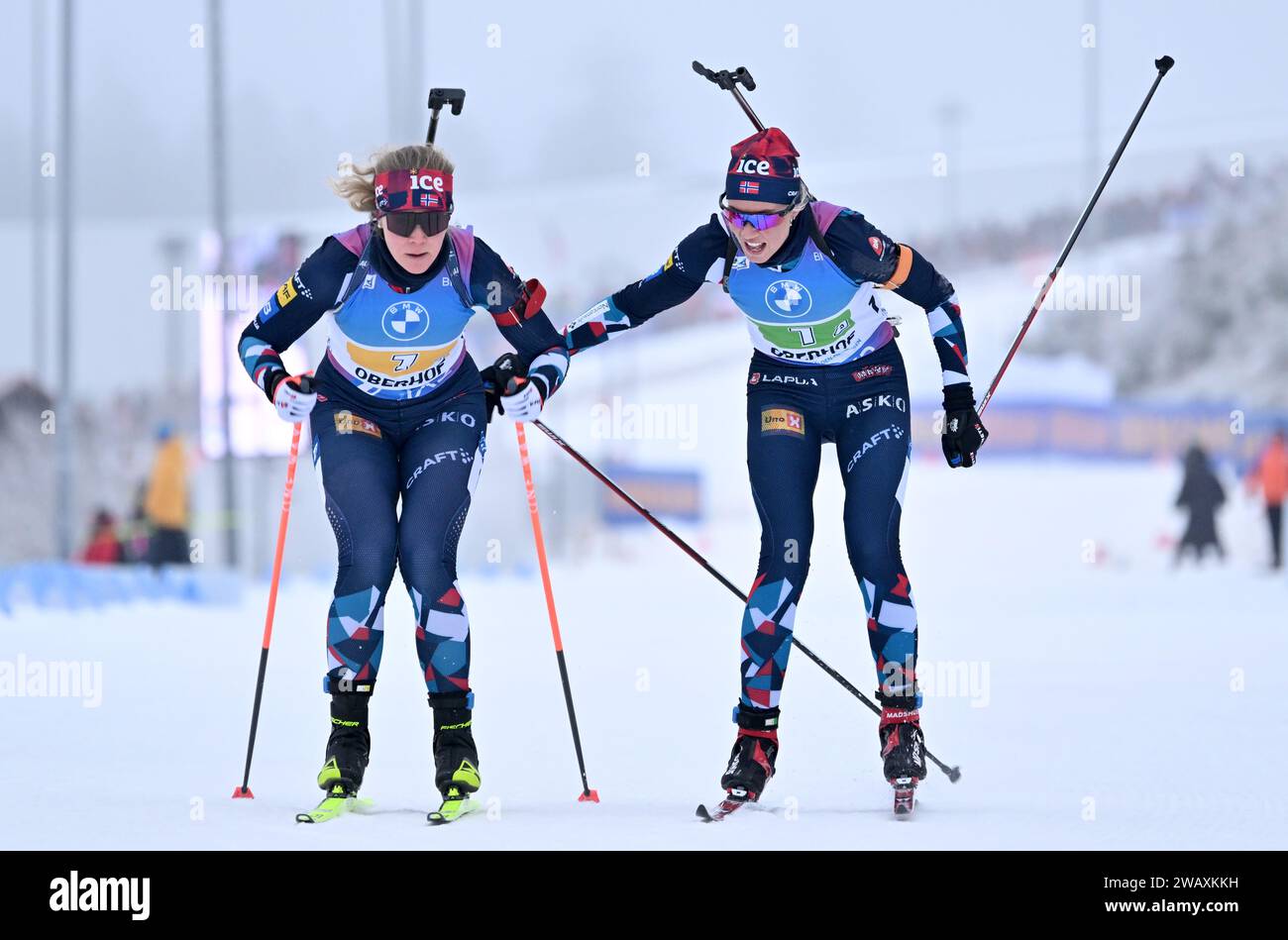 Oberhof, Germany. 07th Jan, 2024. Biathlon: World Cup, 4 x 6 km relay ...