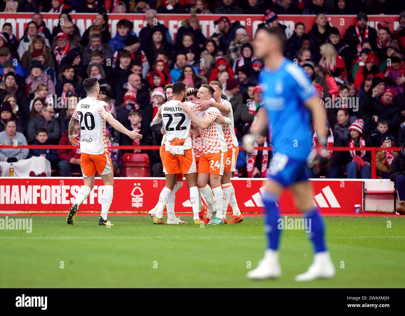 Blackpool's Albie Morgan celebrates scoring their side's second goal of ...