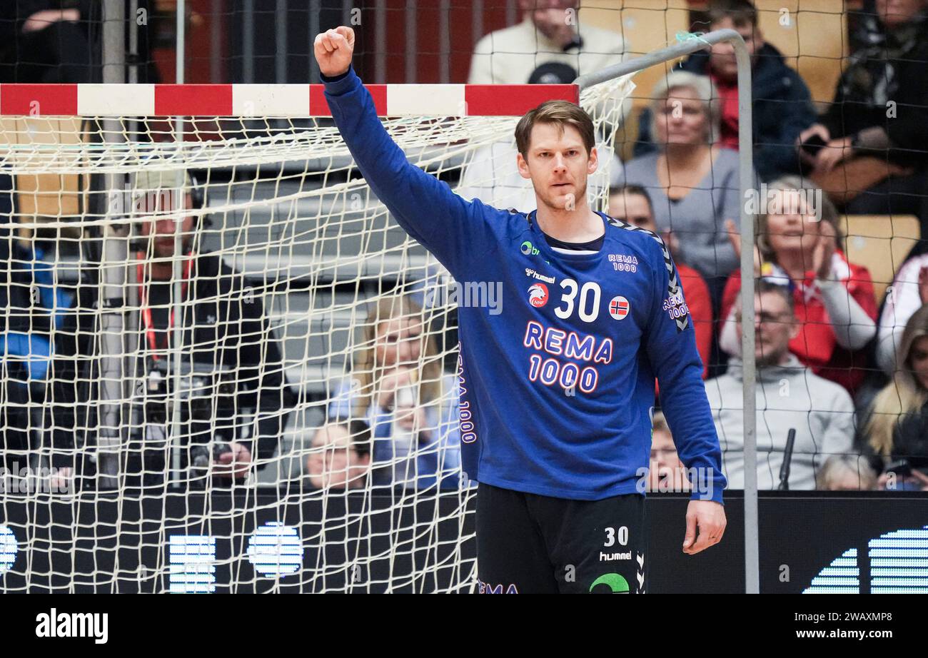 Torbjoern Sittrup Bergerud during the men's handball match in the ...