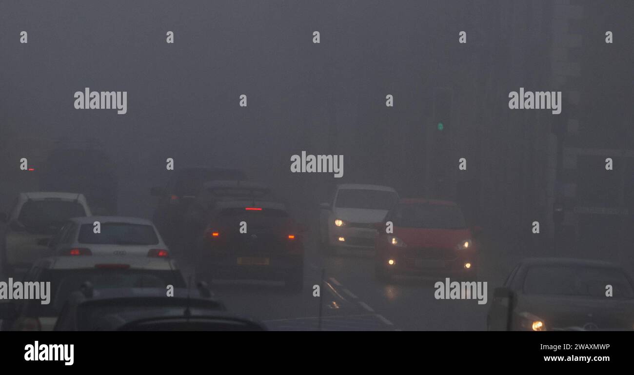 Moira, County Down, Northern Ireland, UK. 07th Jan 2024. UK weather - a ...