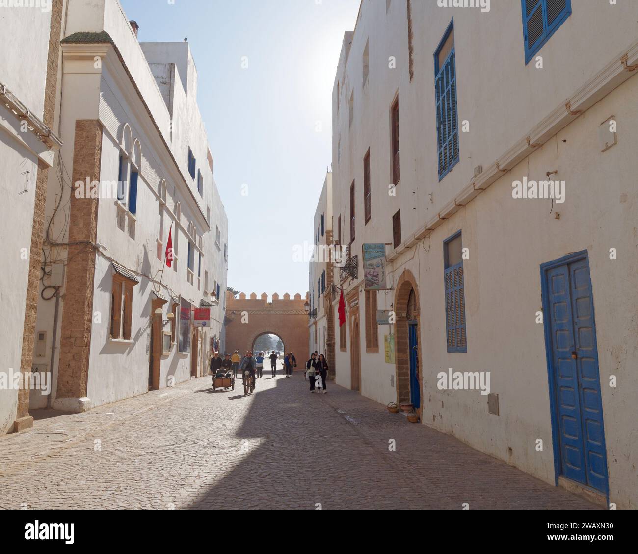 Bab (Gate) Sbaa, one of the main entrance gates to the historic Medina ...